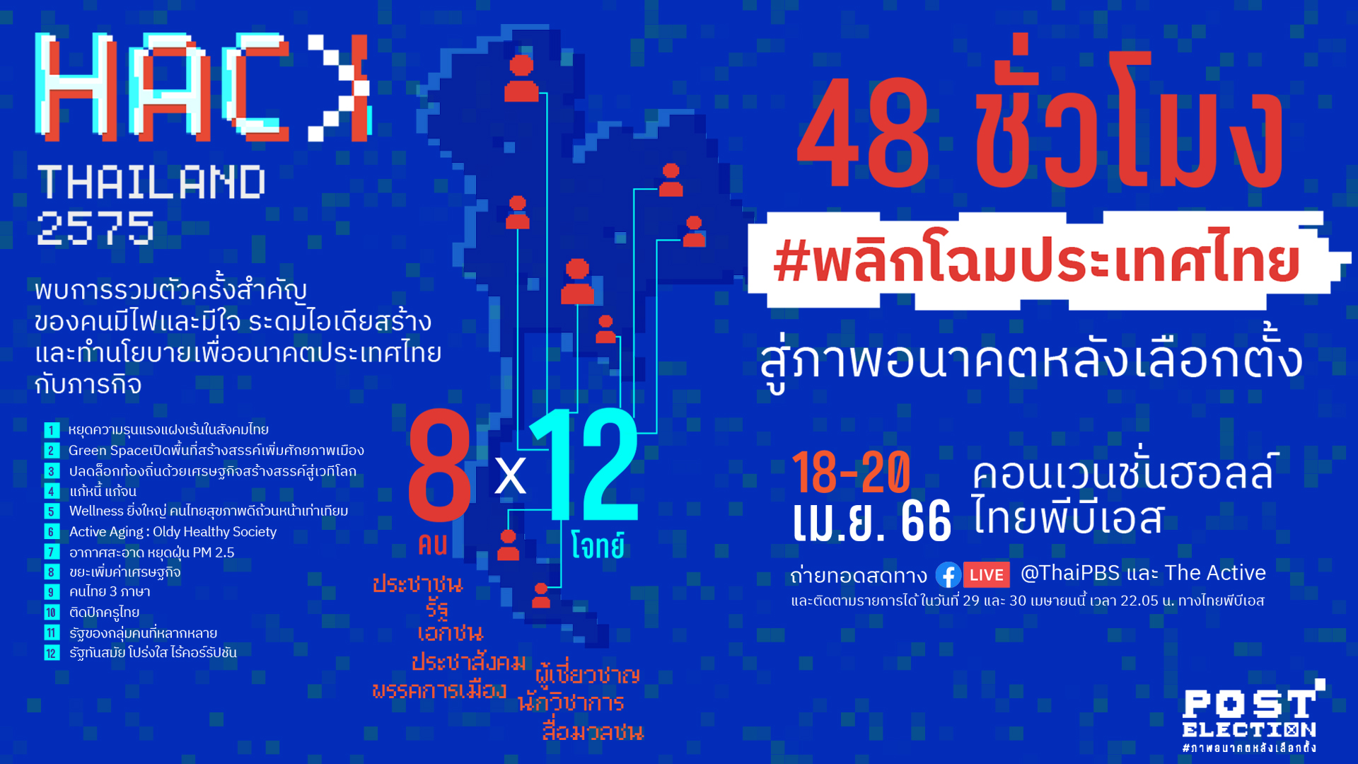Hack Thailand 2575 ปฏิบัติการ 48 ชม. พลิกโฉมประเทศไทยสู่ภาพอนาคตหลังเลือกตั้ง | 18 เม.ย. 66 ...