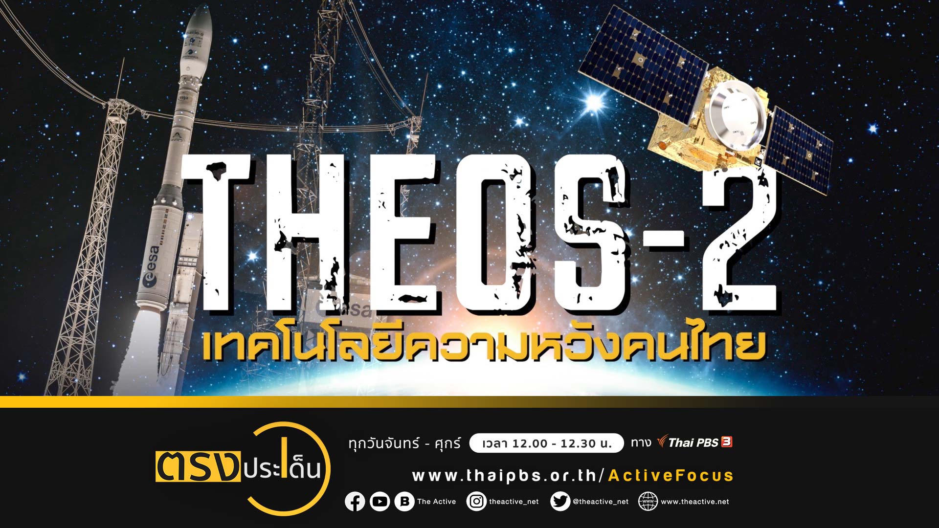 THEOS-2 ความหวังรับมือภัยพิบัติ-ยกระดับคุณภาพชีวิตคนไทย I ตรงประเด็น 12 ...